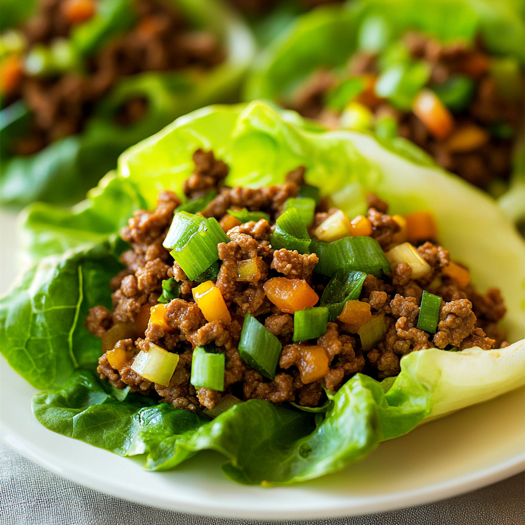 Ground Beef Lettuce Wraps