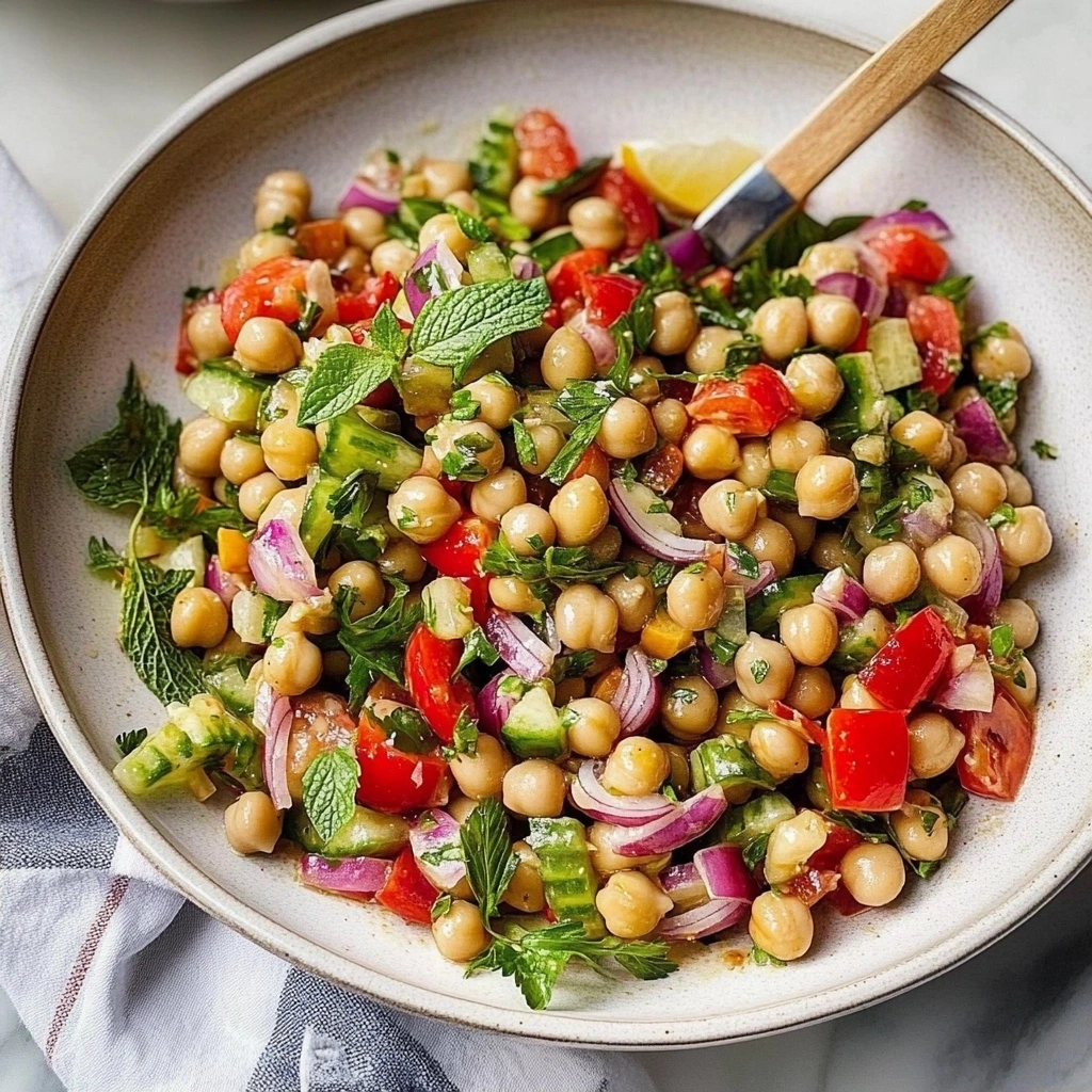 Quick and Easy Garbanzo Bean Salad Recipe - Healthy & Del... - Cooking ...